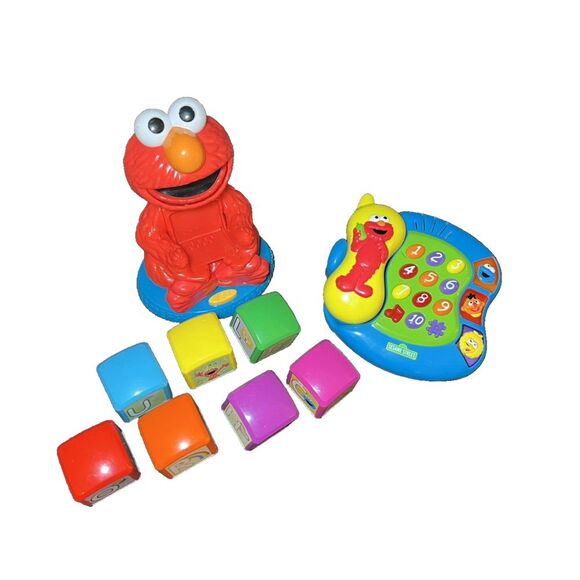 Hasbro | Toys | Sesame Street Elmo Toy Lot Talking Telephone Find And ...